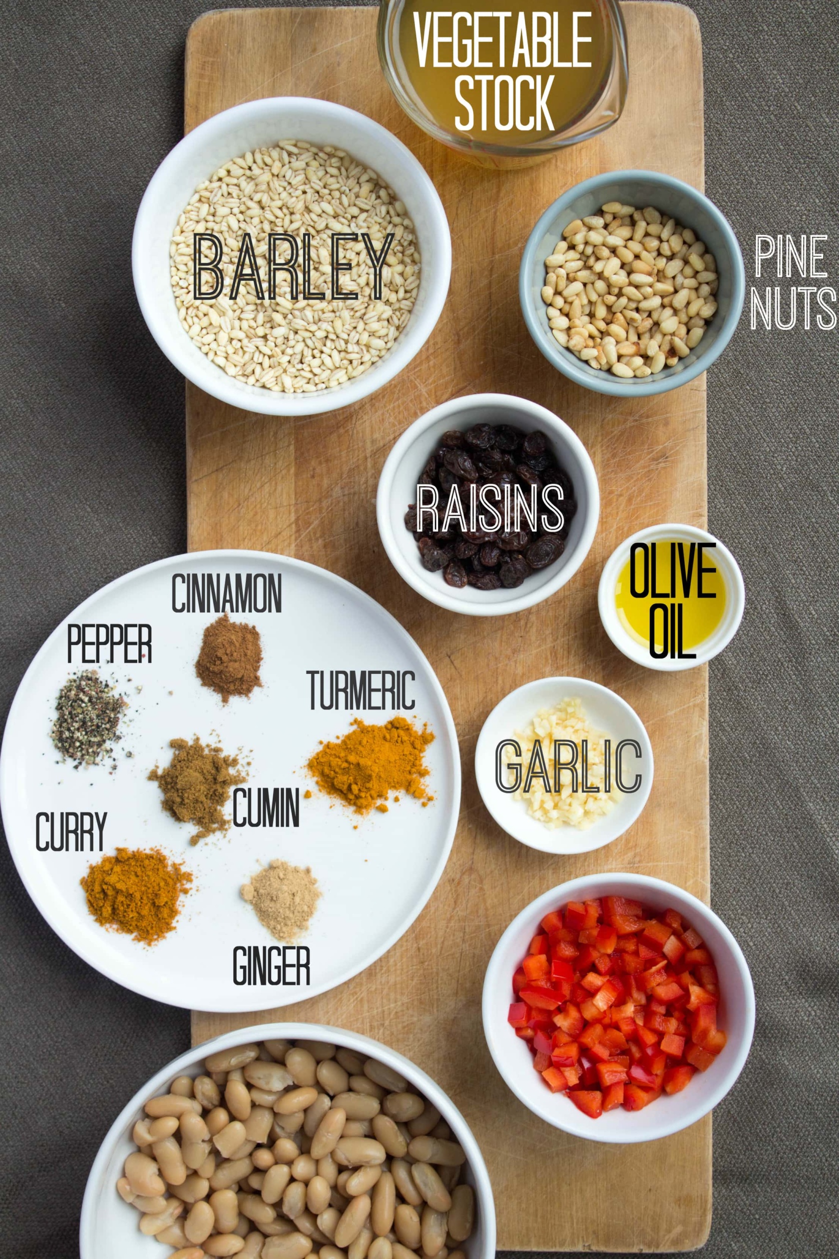 Spiced Barley Salad with Pine Nuts (Vegetarian)