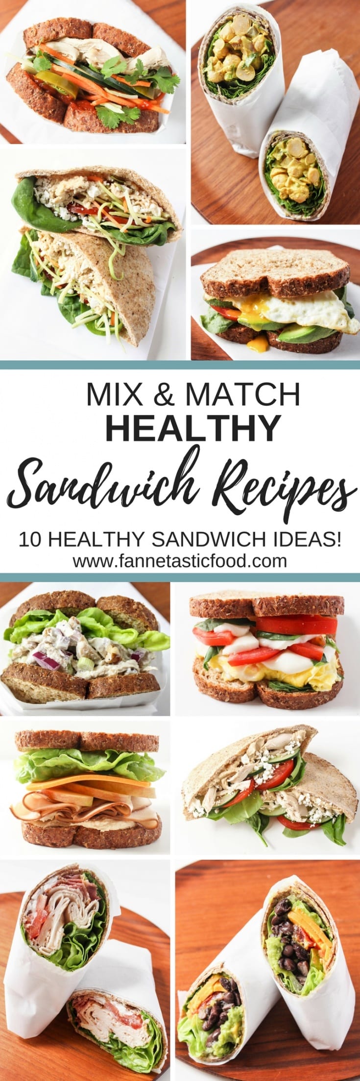 Healthy Sandwich Ideas (Mix & Match!) - Healthy, Portable Lunch