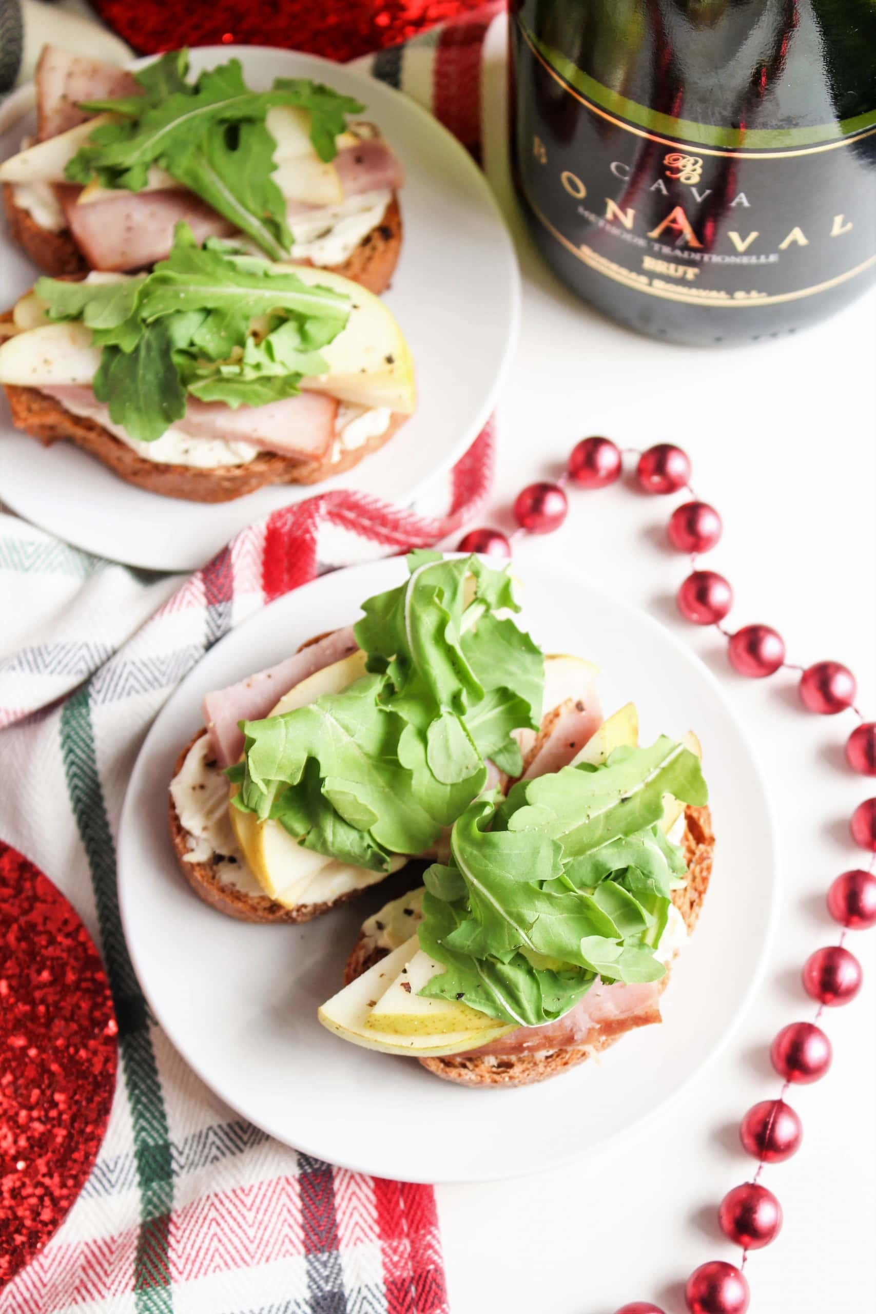 Ham and Pear Crostini Recipe - Holiday Party Appetizer Recipe