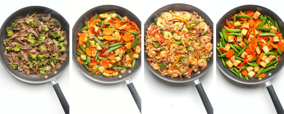 Healthy Stir Fry Recipes with Homemade Sauces (Mix & Match)