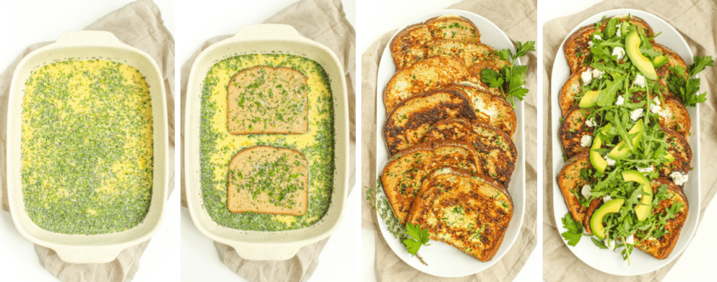 Savory French Toast with Herbs & Avocado - Healthy Brunch Recipe