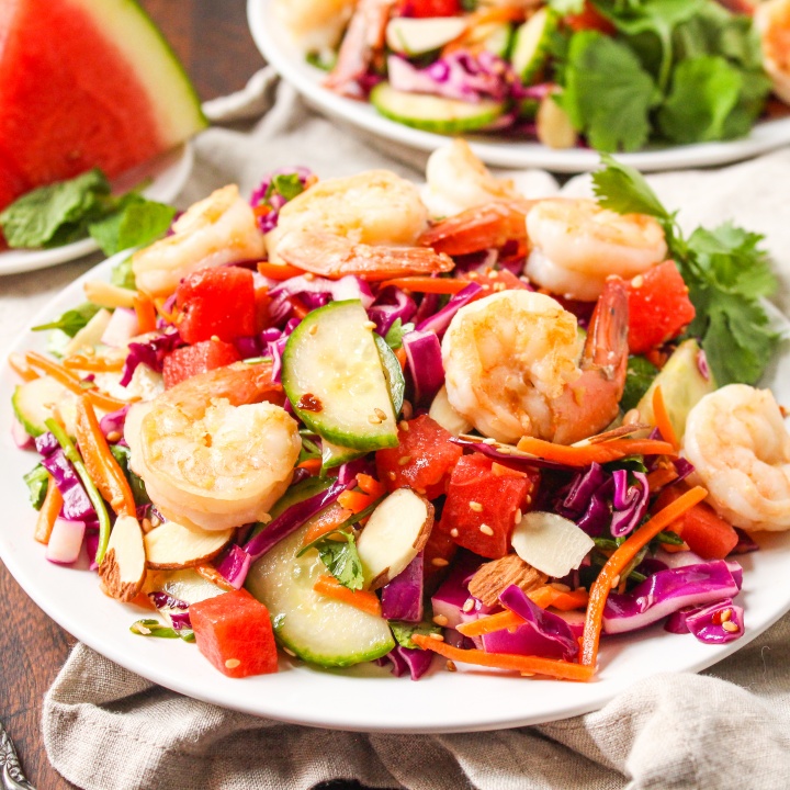Sesame Shrimp and Watermelon Salad - Easy, Summery Recipe