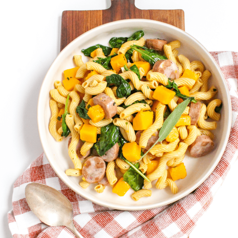 Easy Chicken Sausage & Butternut Squash Pasta with Sage Butter ...