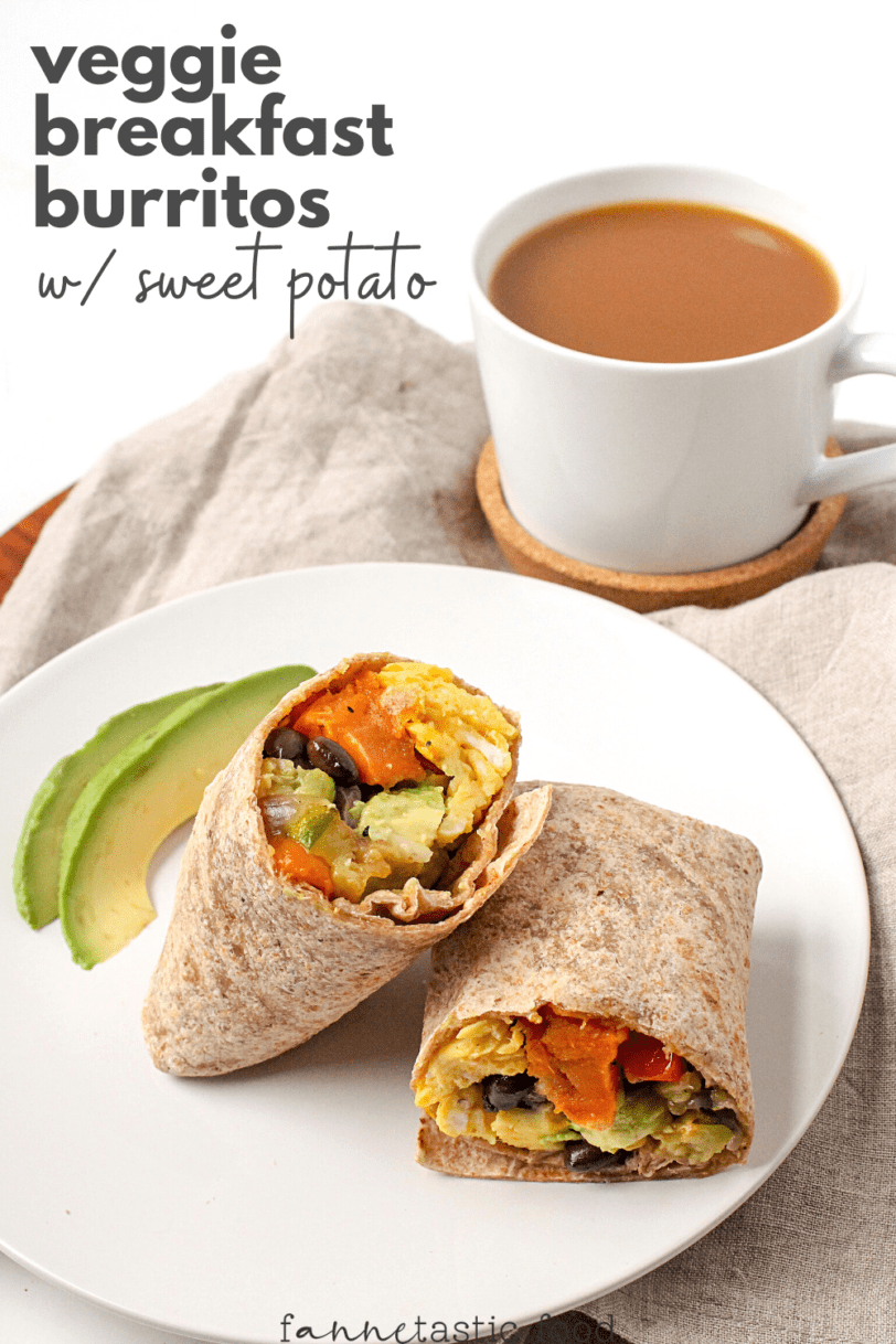 Vegetarian Sweet Potato Breakfast Burritos (Freezable, Yields 4 ...