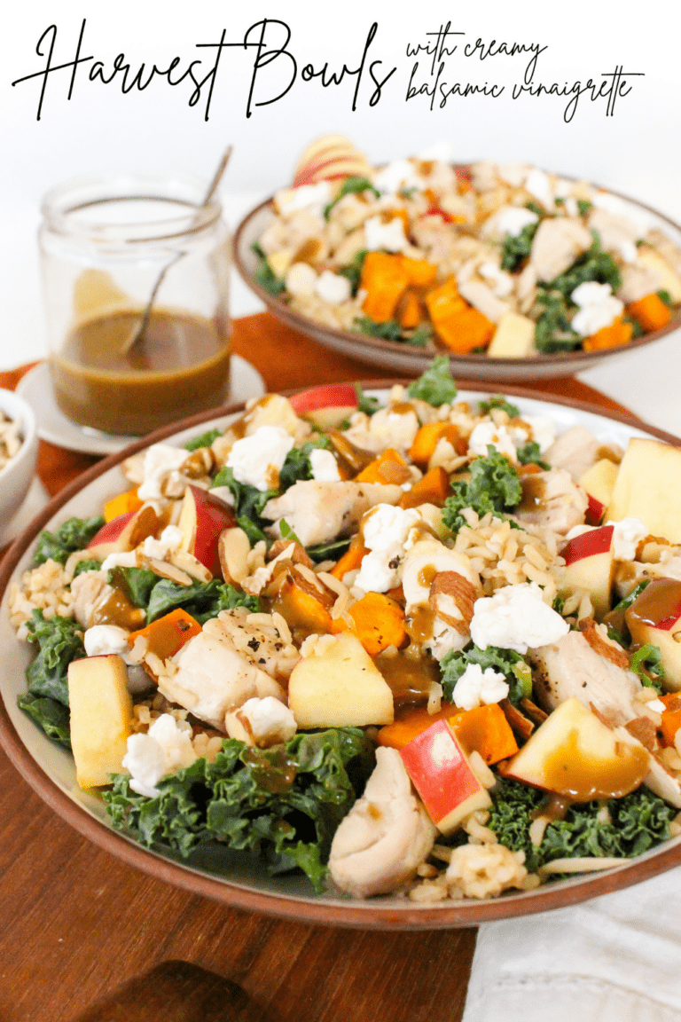 Fall Sweet Potato Harvest Bowls with Chicken & Apples (Easy!)