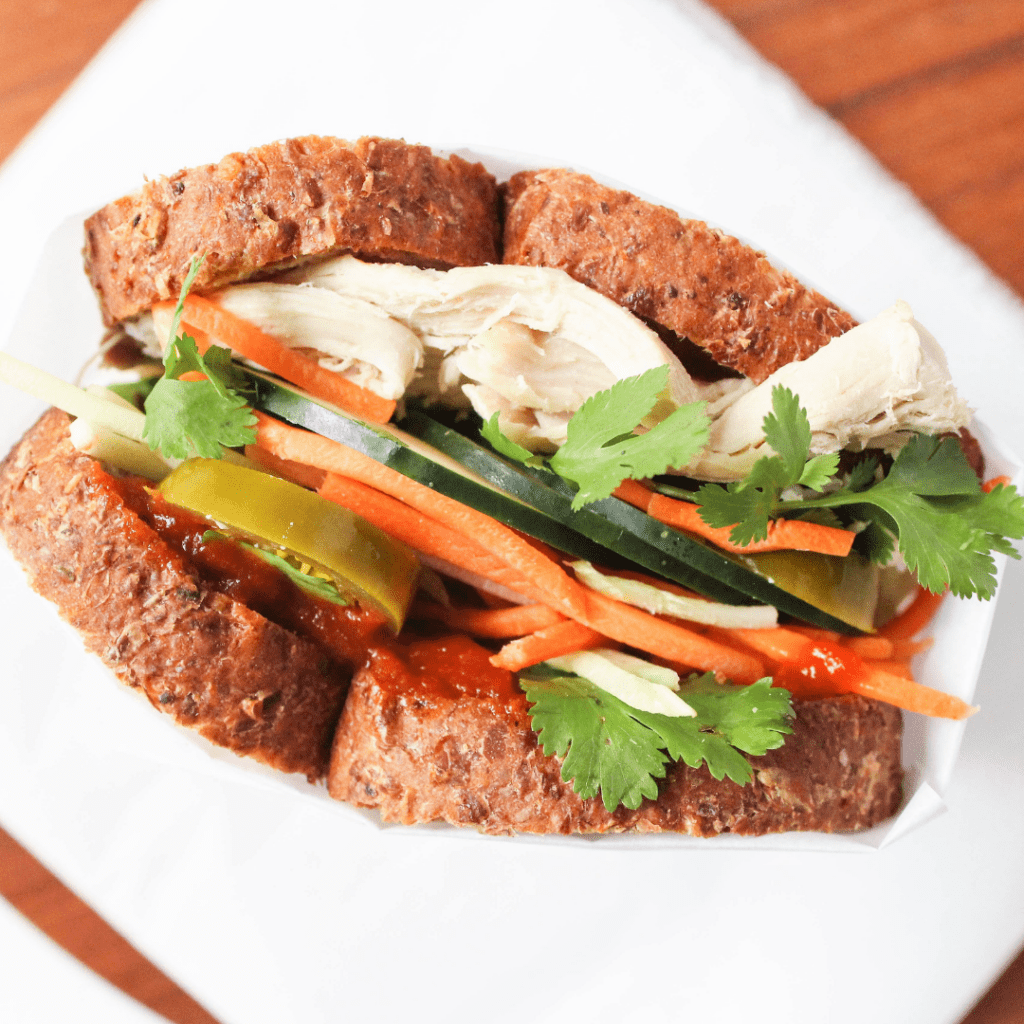 Shredded Chicken Salad Sandwiches Without Mayo (Easy Lunch)